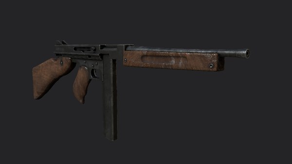 modelo 3d Subfusil M1A1 Thompson - TurboSquid 1723300