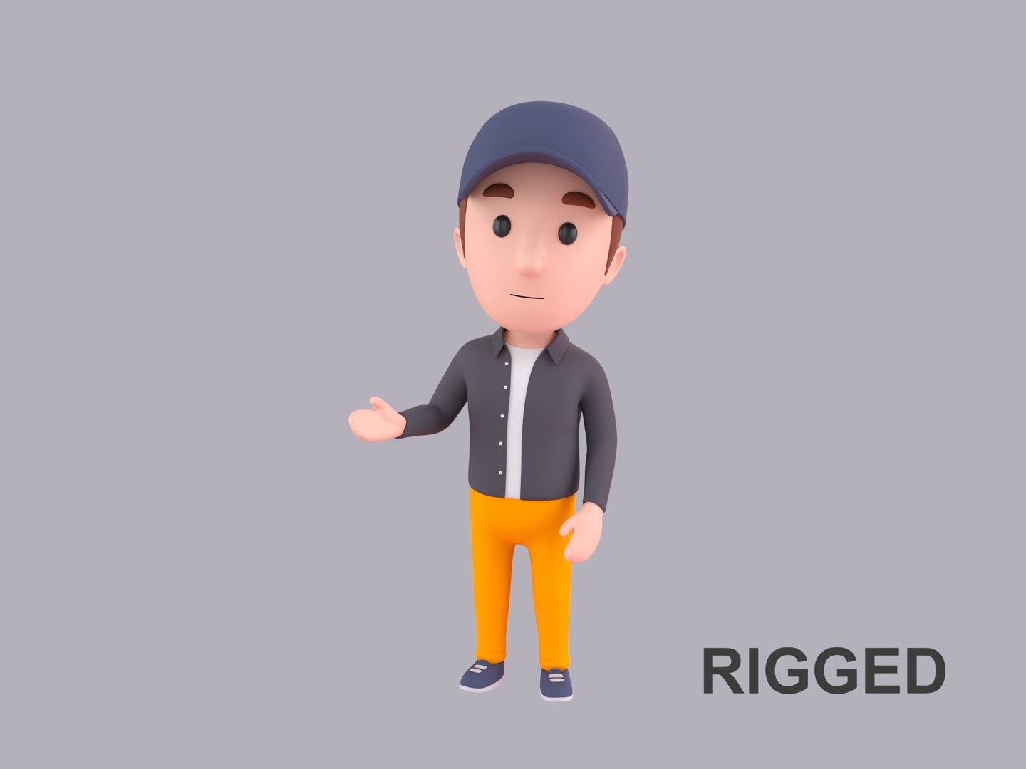 3D Cartoon Male Character Rigged 111 Model - TurboSquid 2384428