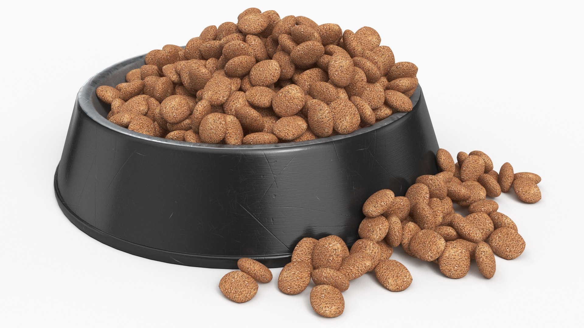 3D Pet Food Bowl Metal Plastic With Food - TurboSquid 2120713