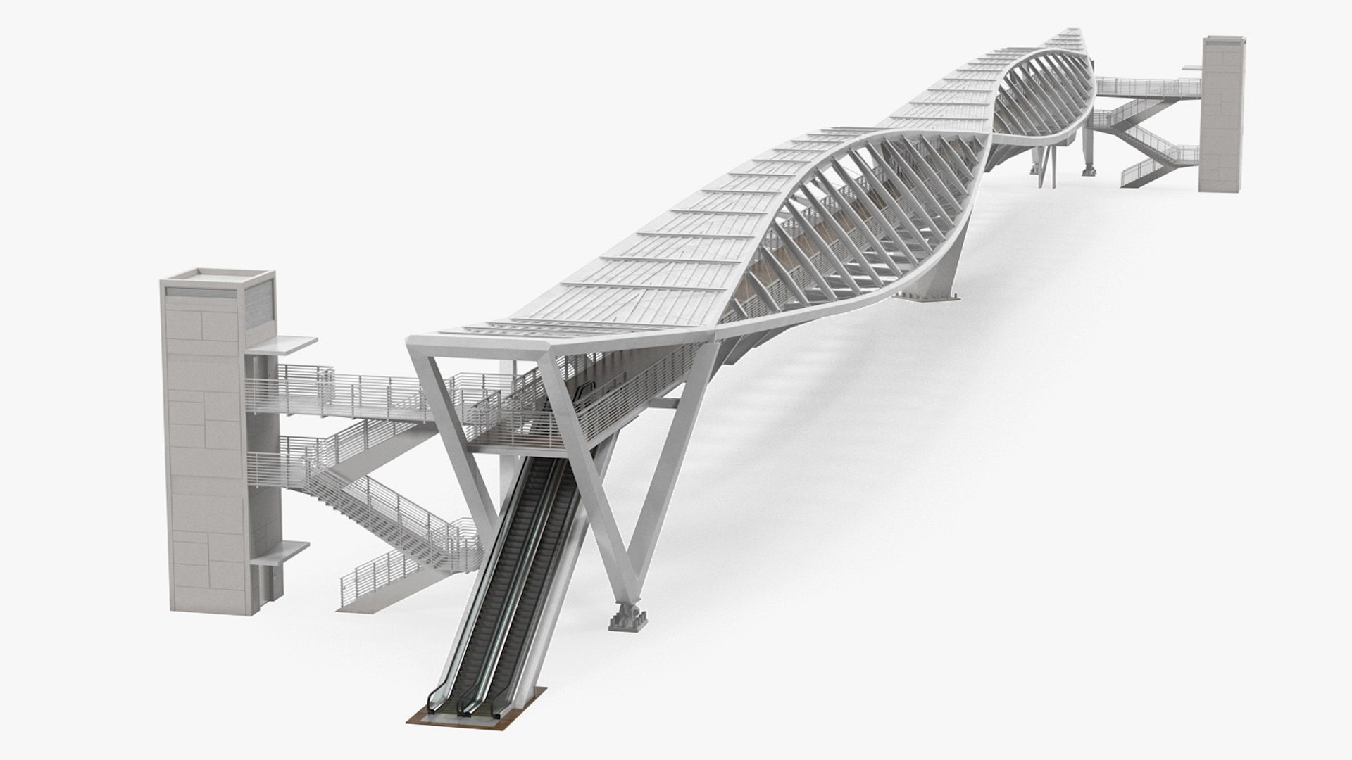 3D Pedestrian Bridges Collection - TurboSquid 1941123