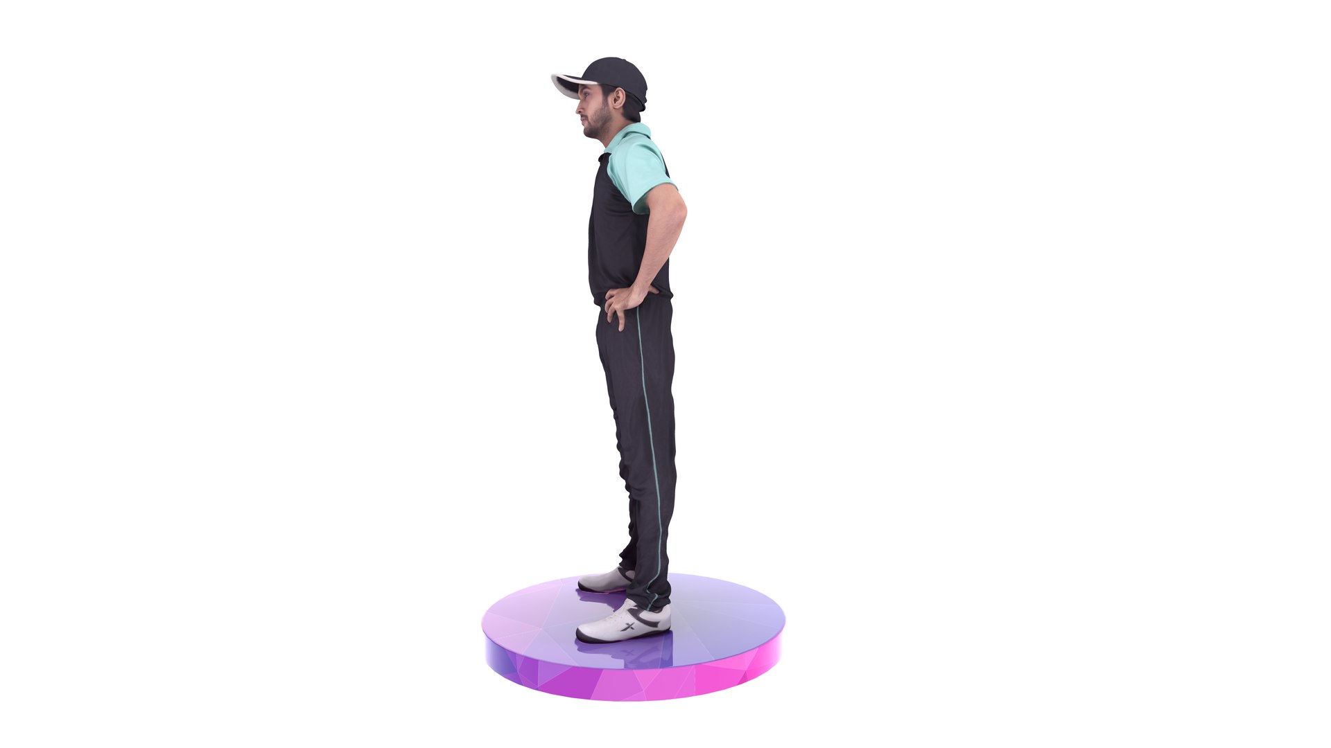 Cricketer indian man fielder 3D model - TurboSquid 2104132
