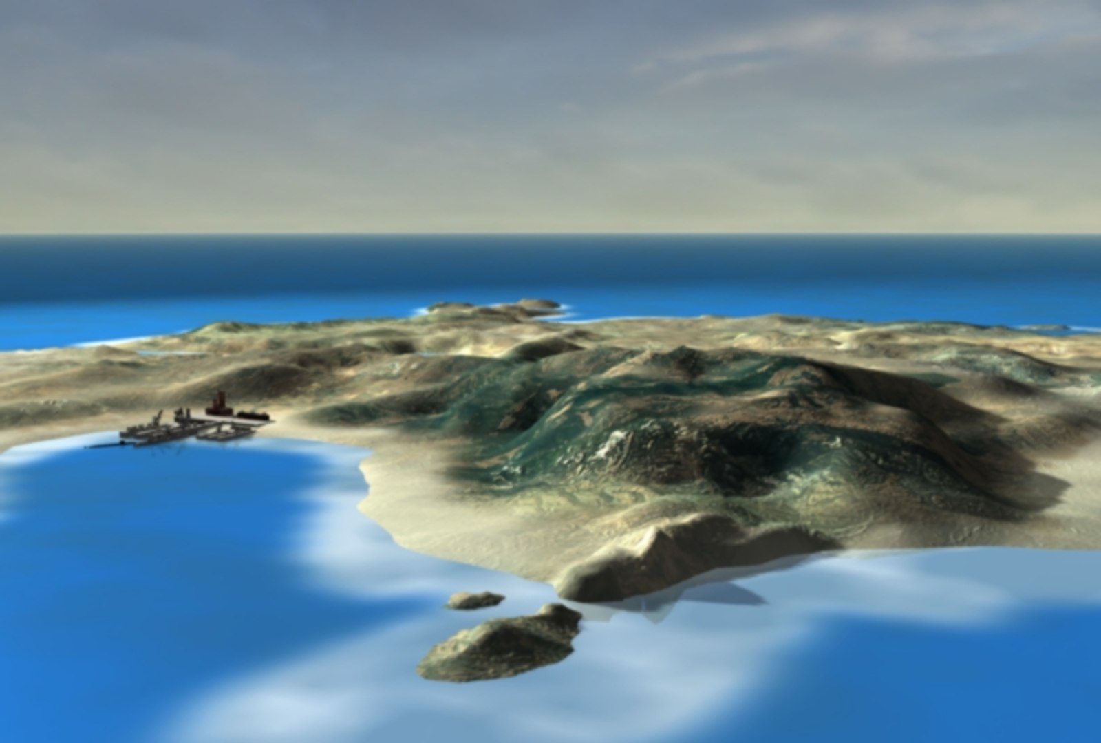 3d Remote Island Military Port
