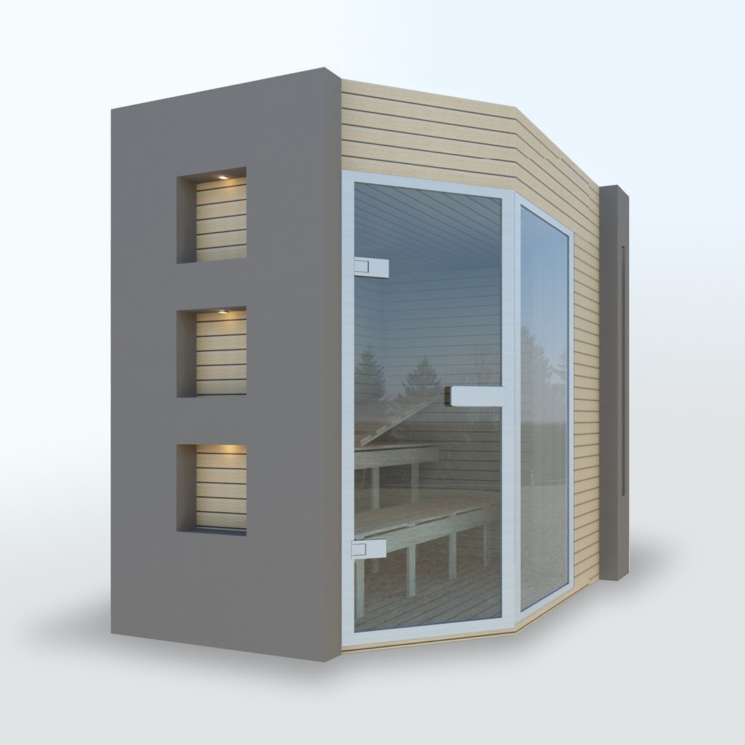 3d model sauna