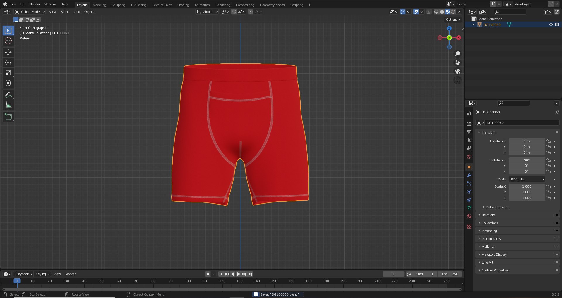 Fashion Design Underwear For Men Cotton Mens Boxer Briefs 3D Model ...