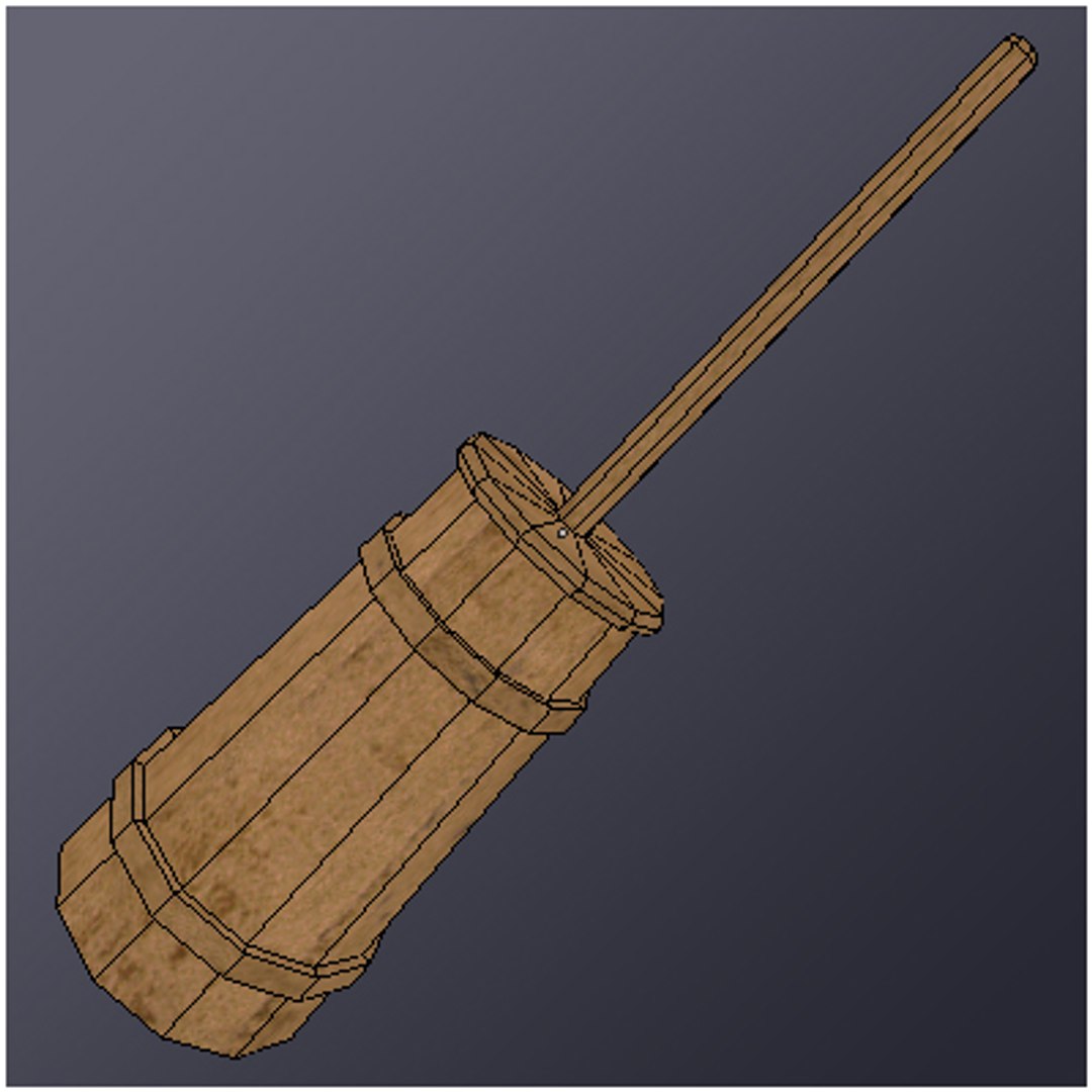 Medieval Butter Churn 3d Model