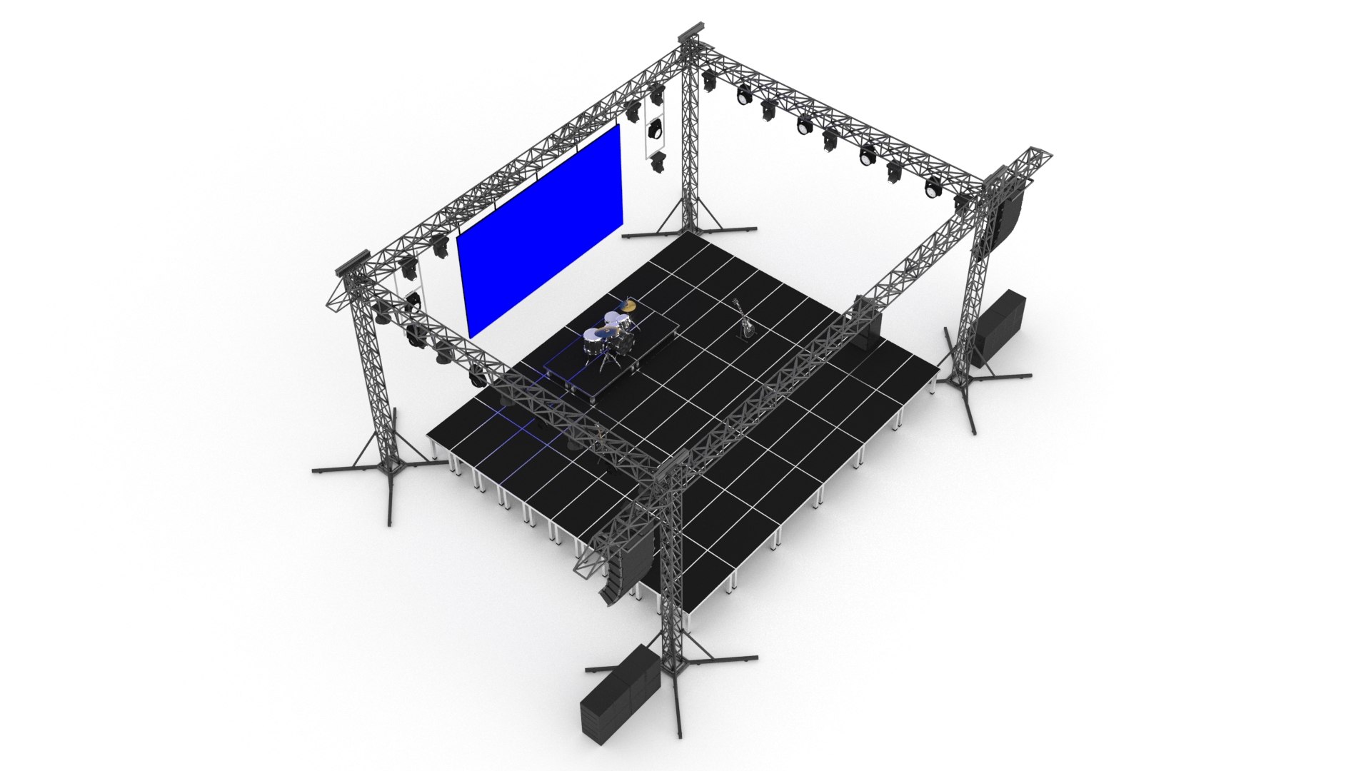 3D Concert Stage Model - TurboSquid 2098929