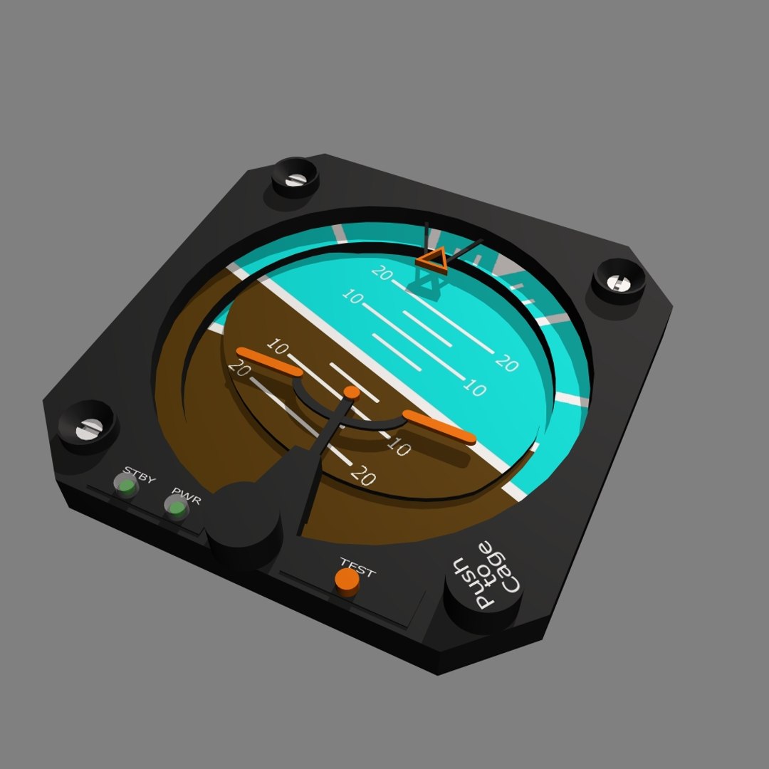 Artificial Horizon Indicator Face 3d Model