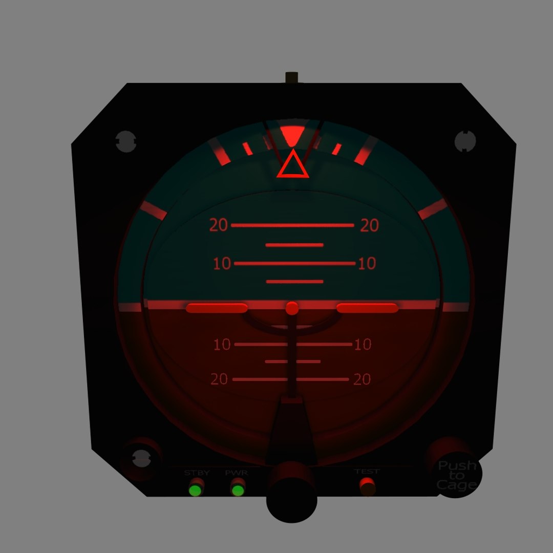 Artificial Horizon Indicator Face 3d Model