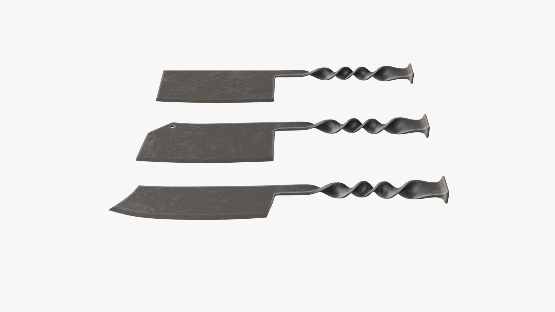 Medieval Cleavers Set 2 Model - TurboSquid 1894972