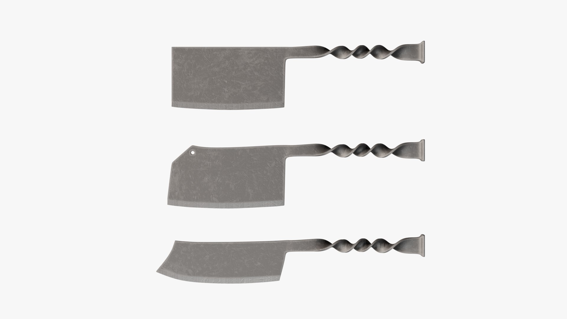 Medieval Cleavers Set 2 Model - TurboSquid 1894972