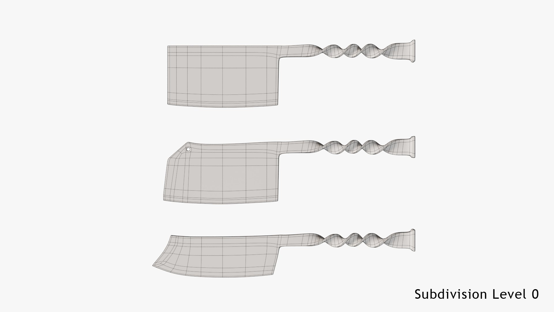 Medieval Cleavers Set 2 Model - TurboSquid 1894972