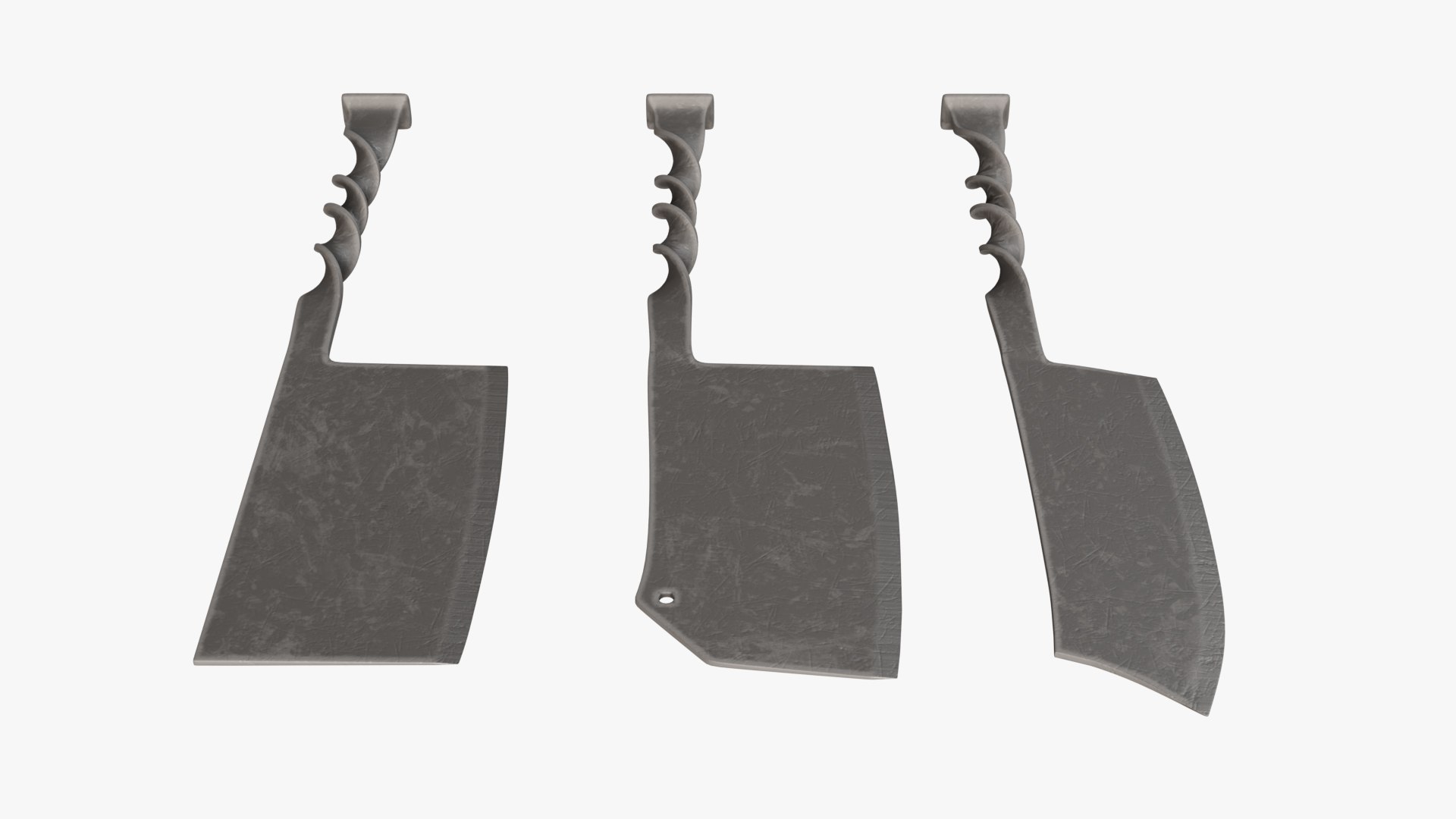 Medieval Cleavers Set 2 Model - TurboSquid 1894972