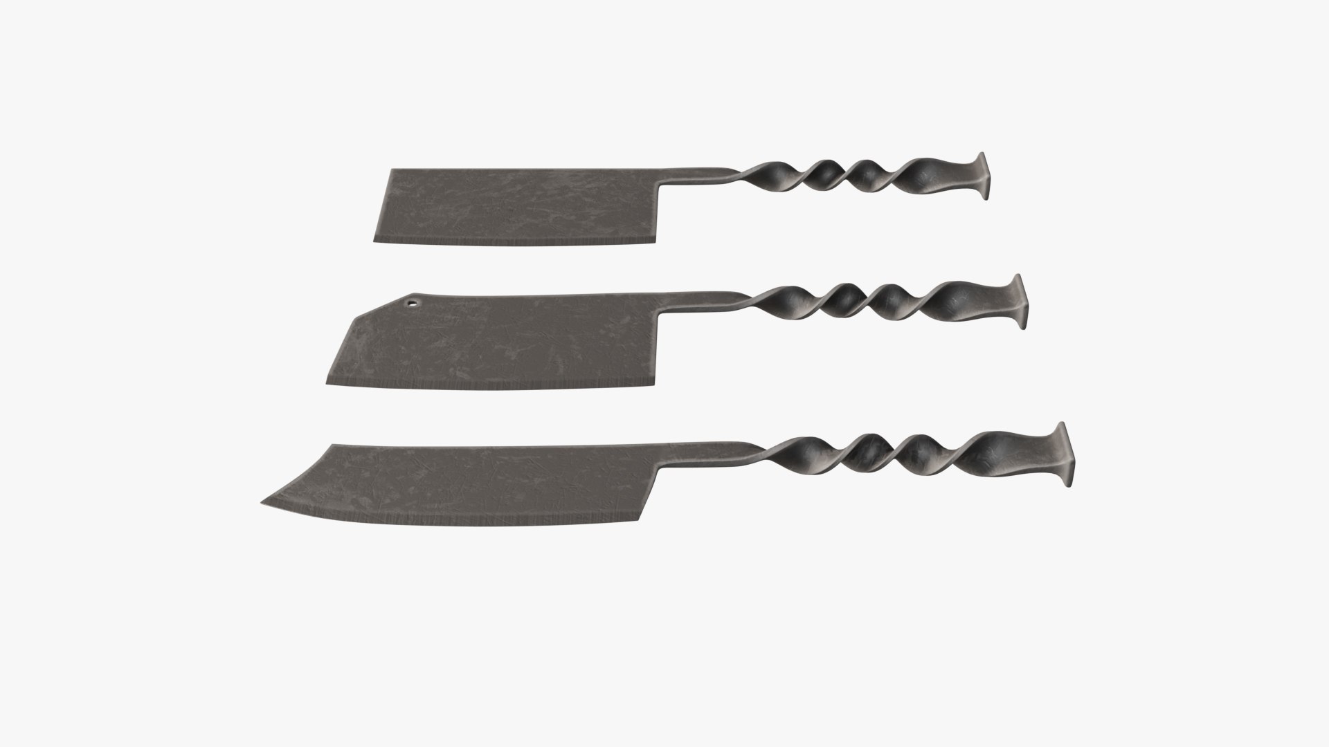 Medieval Cleavers Set 2 Model - TurboSquid 1894972