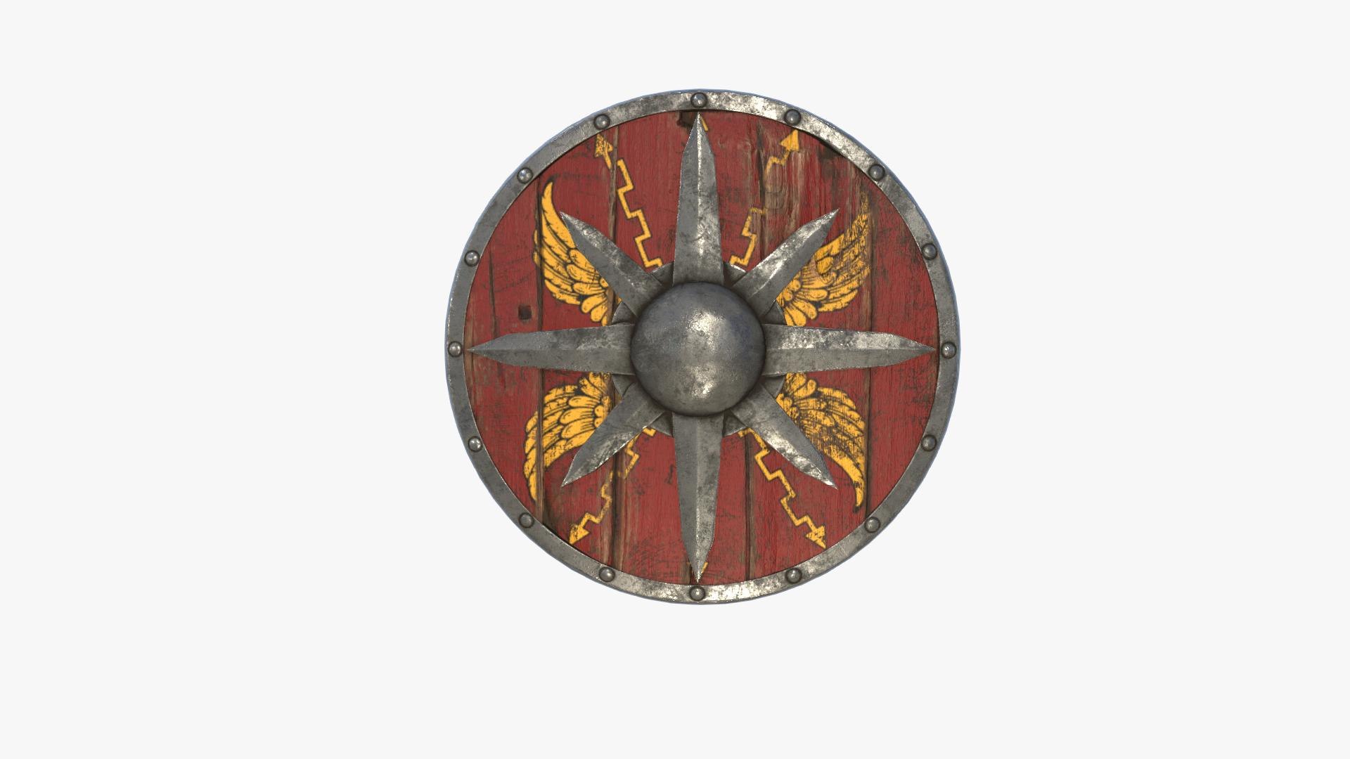 3D Fantasy Shield RPG Parma Roman Lenticular Round Viking Heater ...