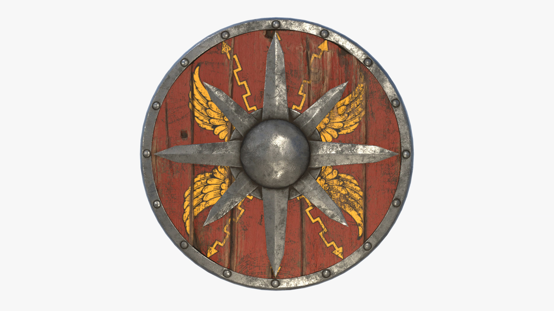 3D Fantasy Shield RPG Parma Roman Lenticular Round Viking Heater ...