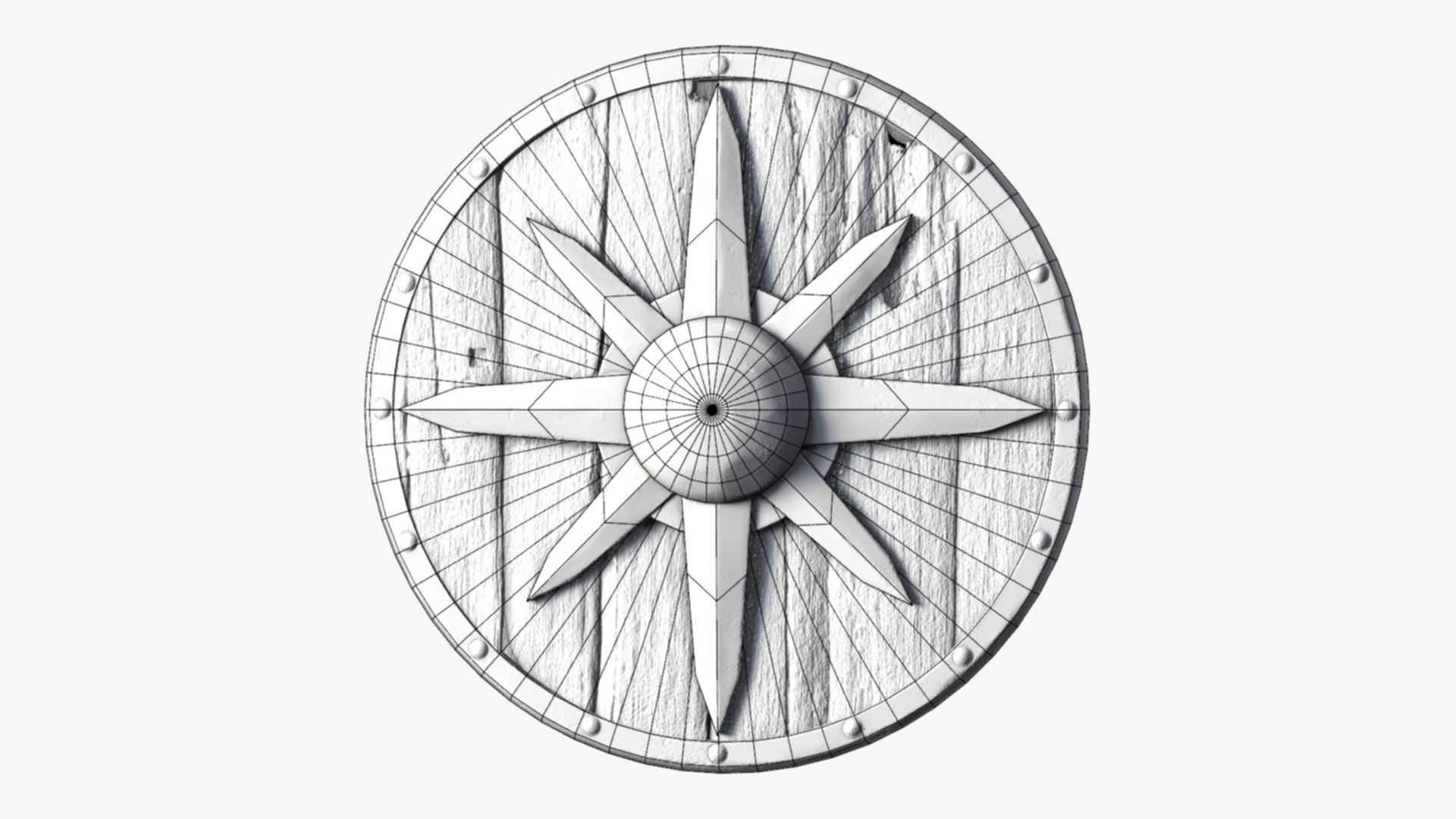 3D Fantasy Shield RPG Parma Roman Lenticular Round Viking Heater ...