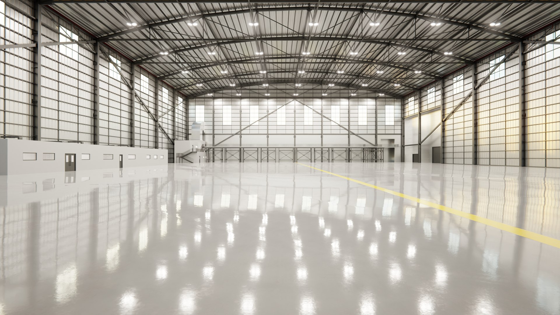 3D Airplane Hangar Interior 11 Model - TurboSquid 1736005