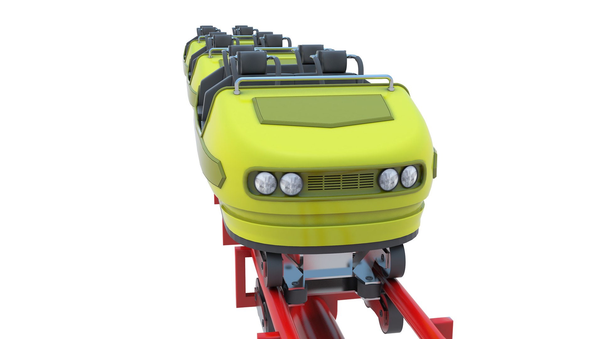 Roller Coaster Train 3D - TurboSquid 1811948