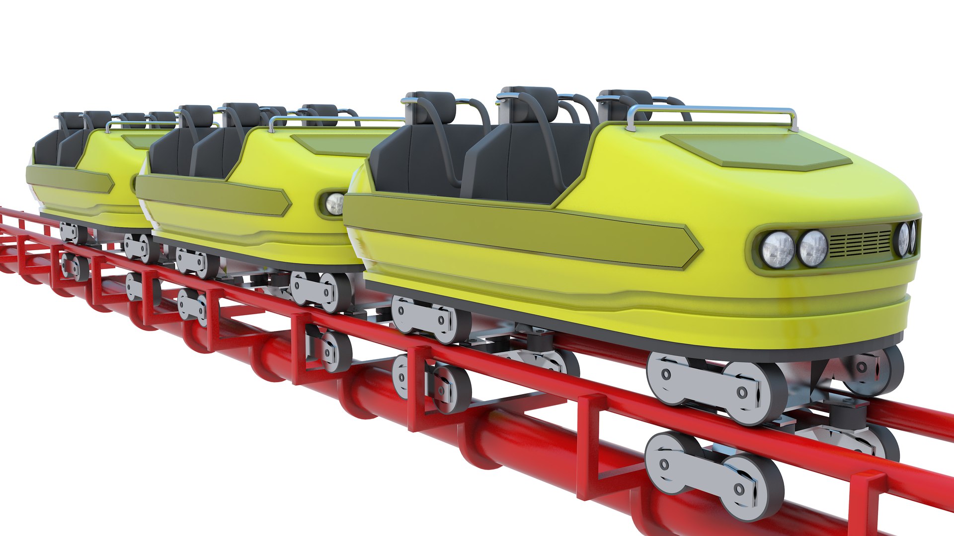 Roller Coaster Train 3D - TurboSquid 1811948