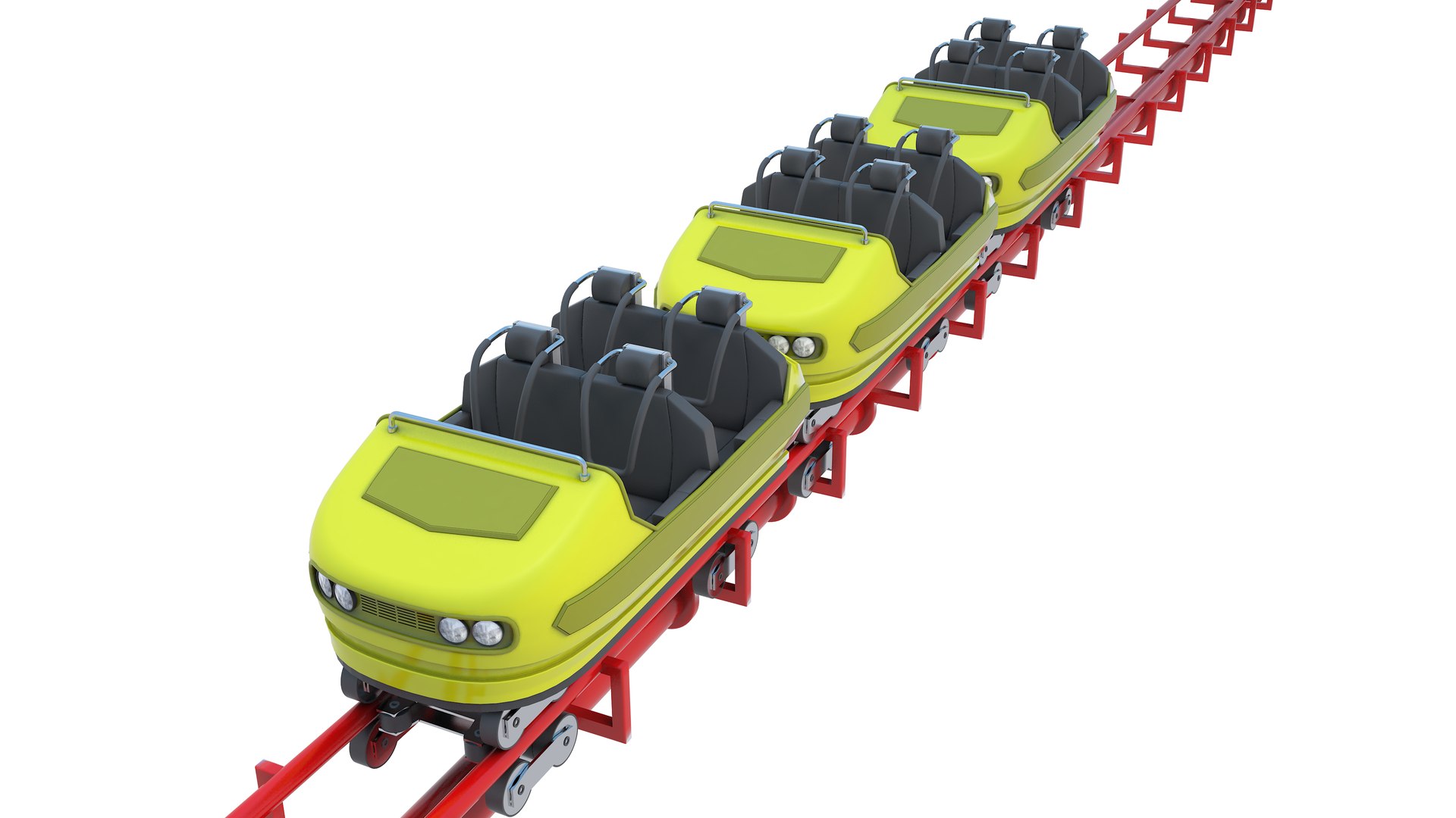 Roller Coaster Train 3D - TurboSquid 1811948