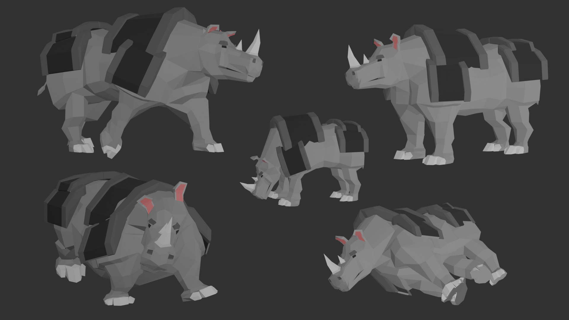 LOW POLY Animated Armored Animals - COLLECTION 3D Model - TurboSquid ...