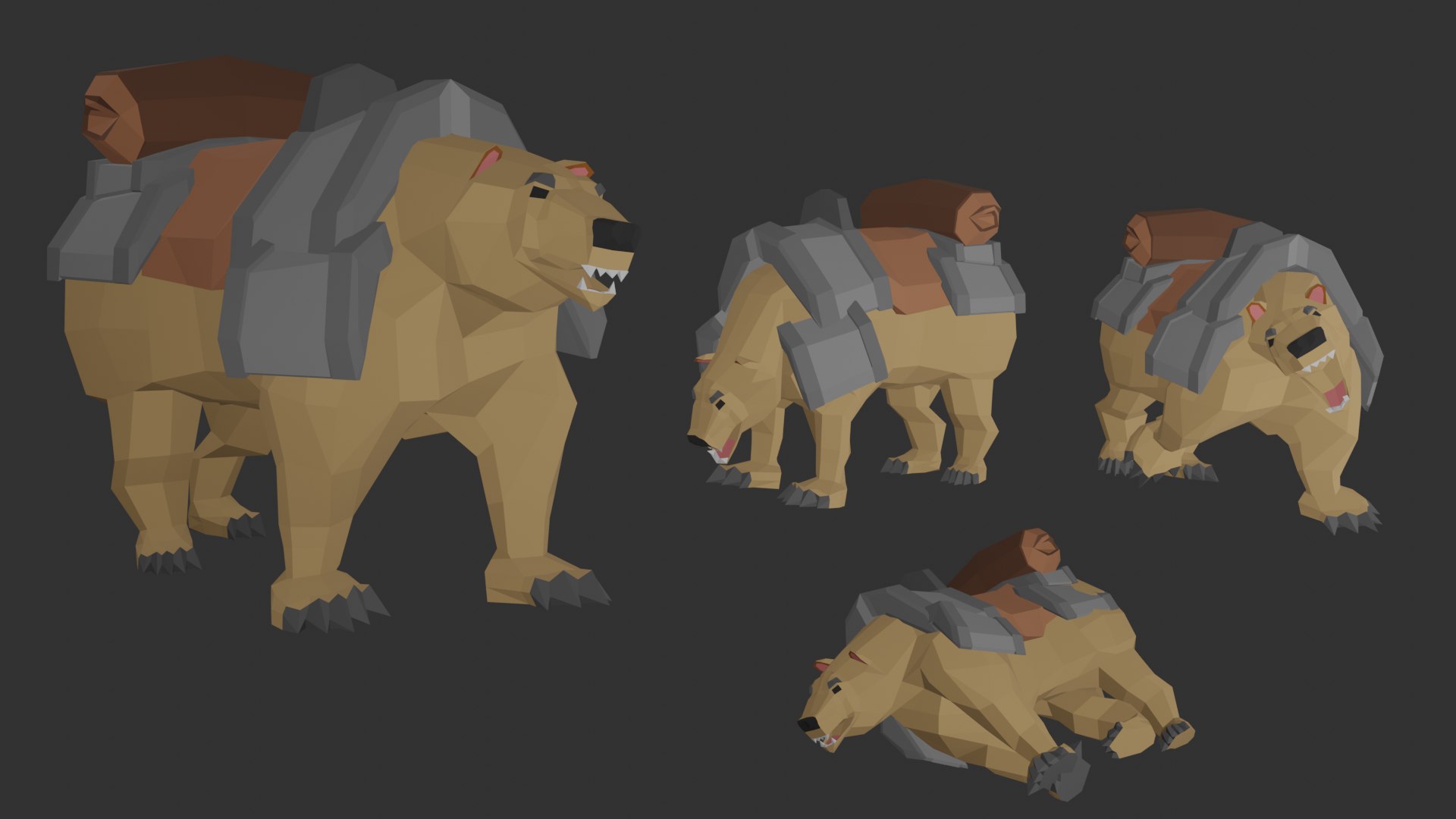 LOW POLY Animated Armored Animals - COLLECTION 3D Model - TurboSquid ...