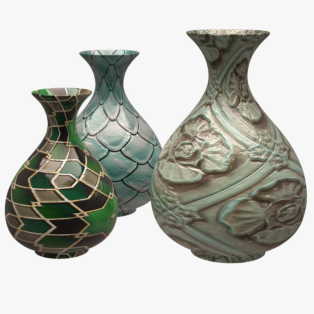 Decorative Vases 3d Model