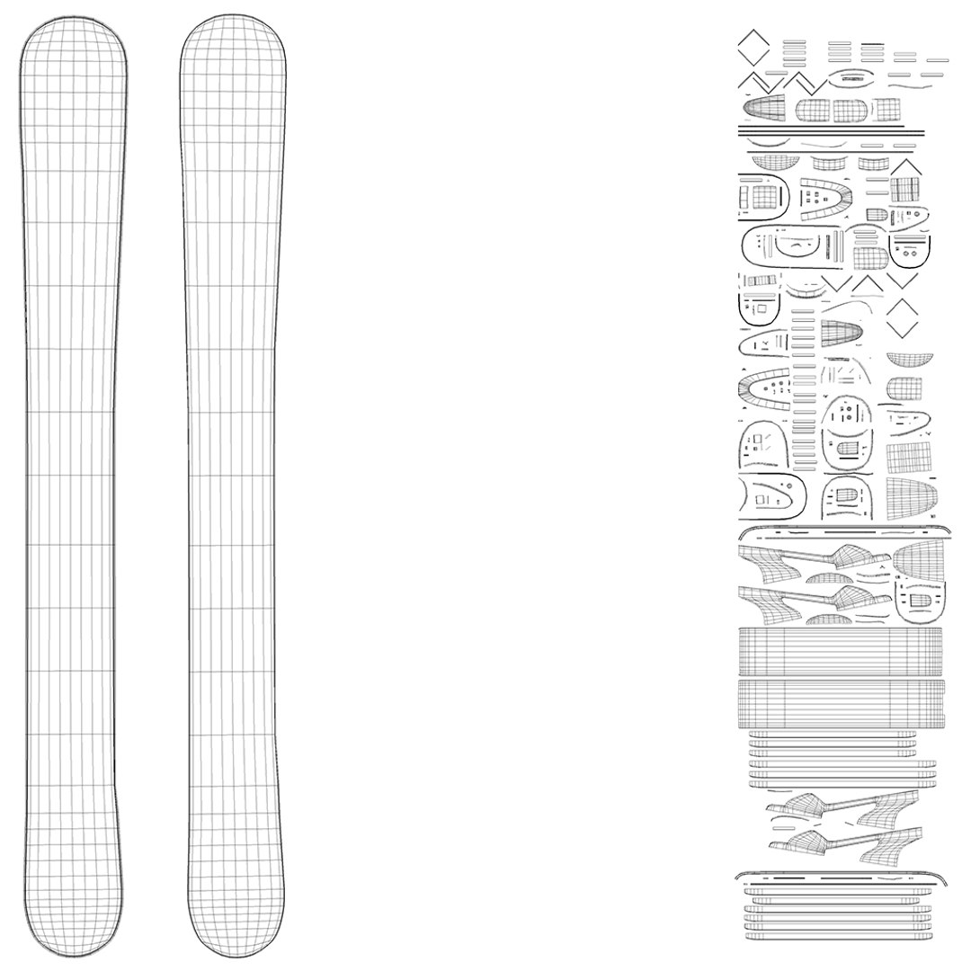 Snow Skis 03 3D Model - TurboSquid 2185063