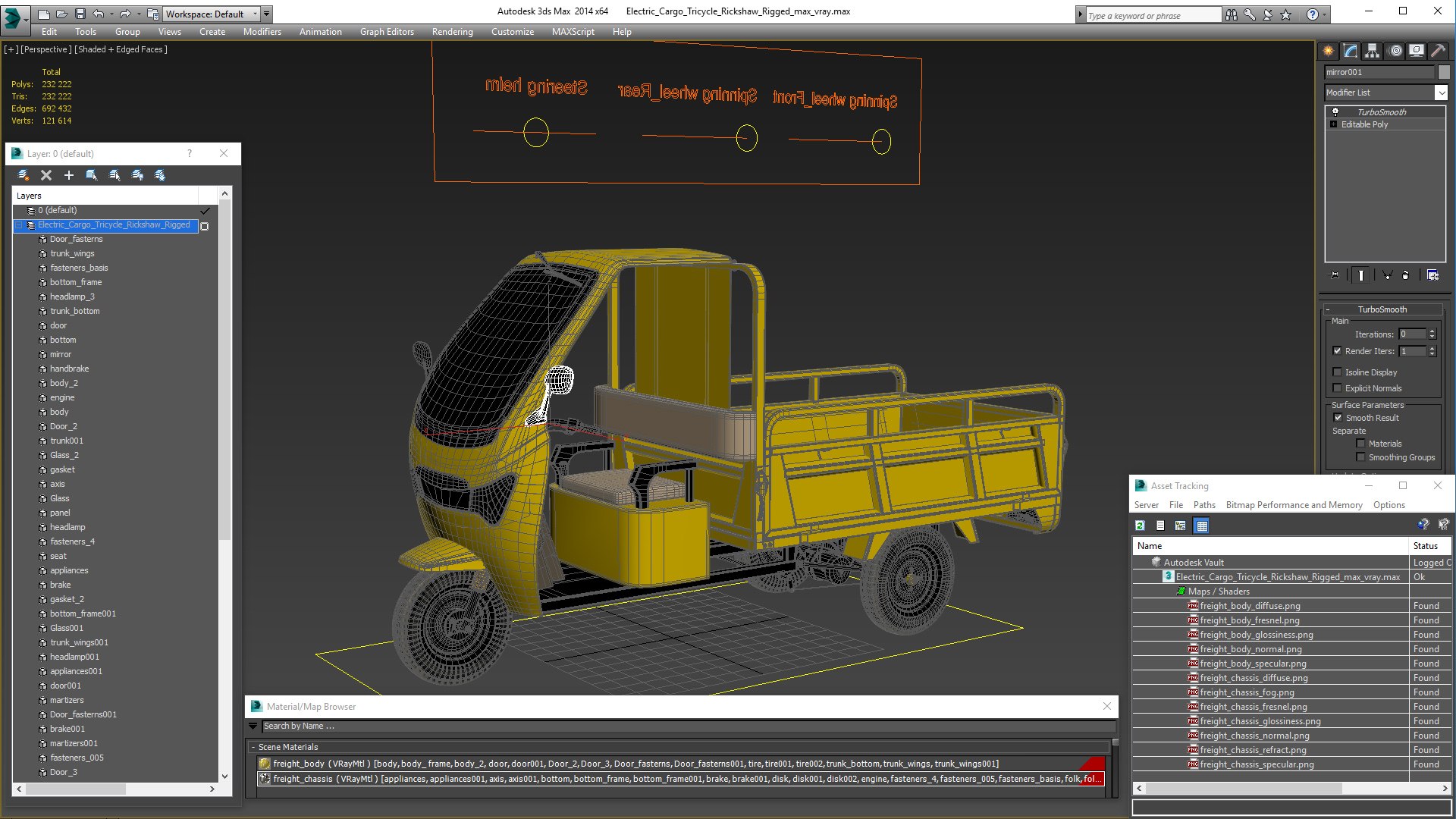3D Model Electric Cargo Tricycle Rickshaw - TurboSquid 1576098
