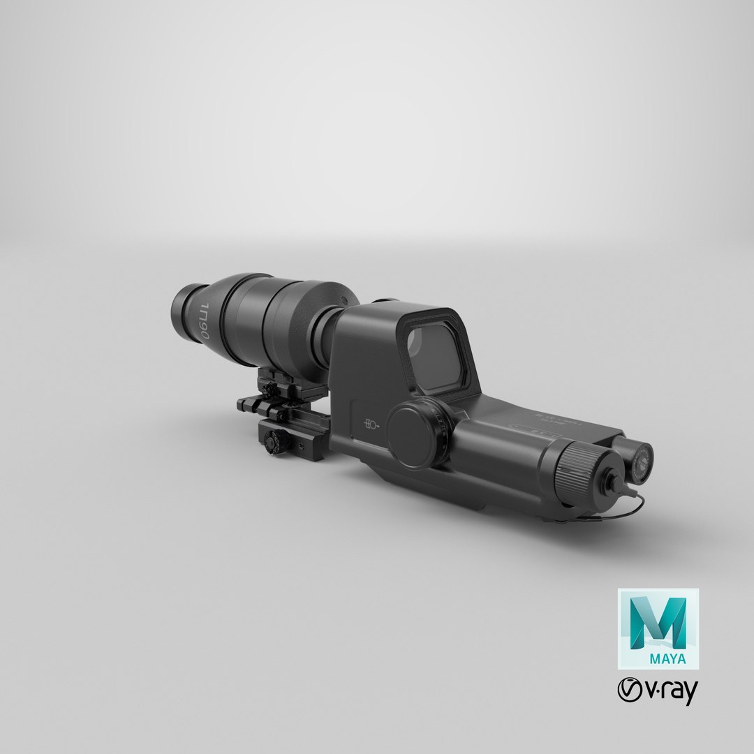 3D Scope Optic For Firearm - TurboSquid 2130188