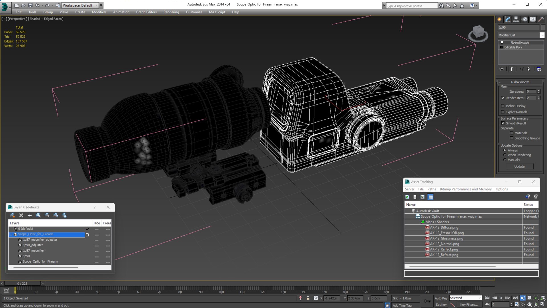 3D Scope Optic for Firearm - TurboSquid 2130188