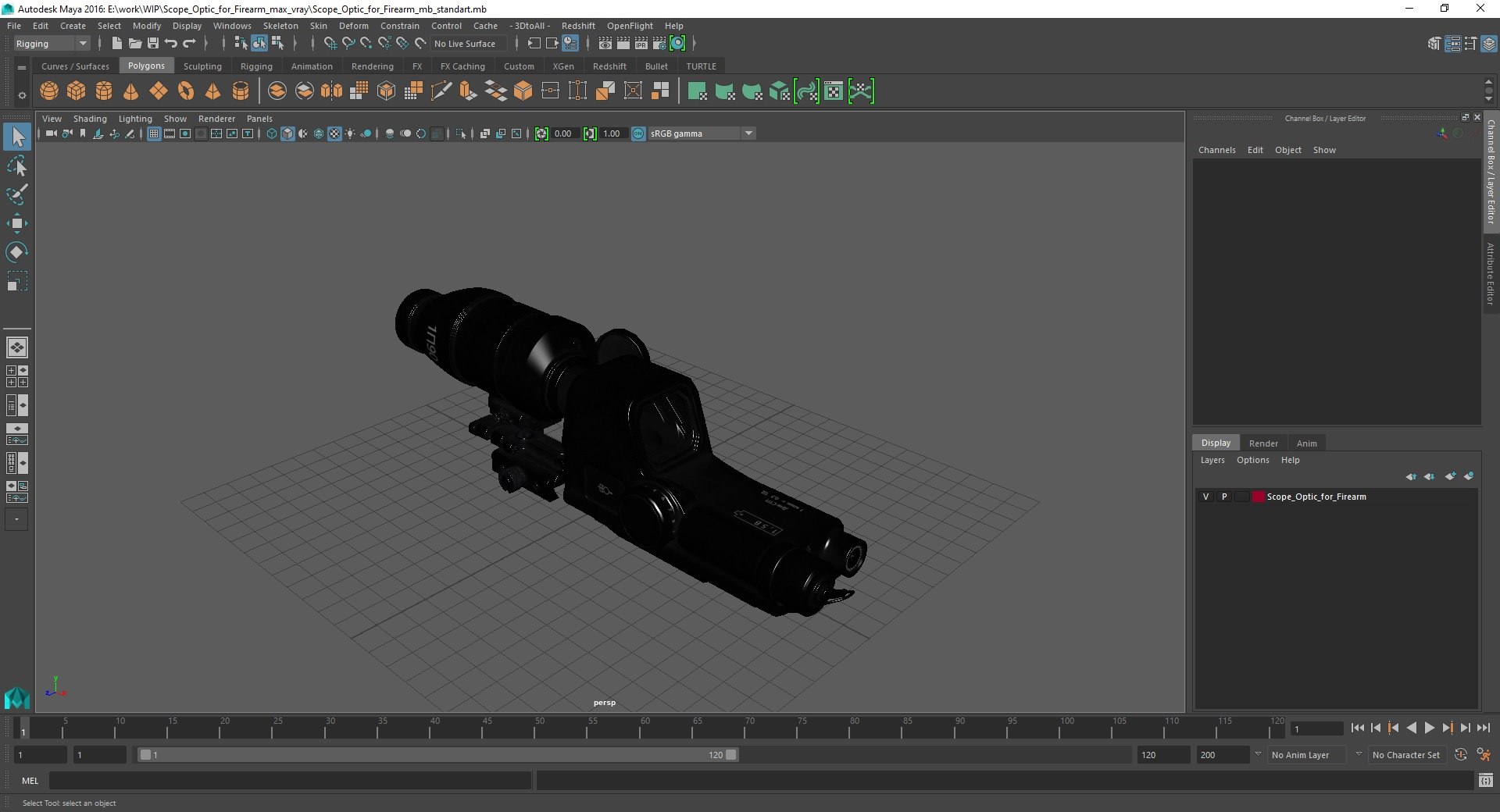 3D Scope Optic For Firearm - TurboSquid 2130188
