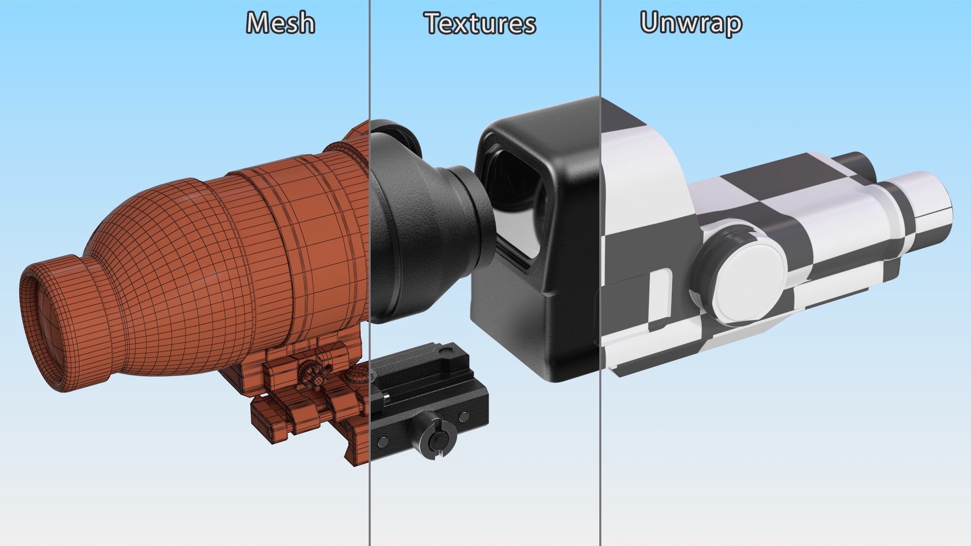 3D Scope Optic for Firearm - TurboSquid 2130188