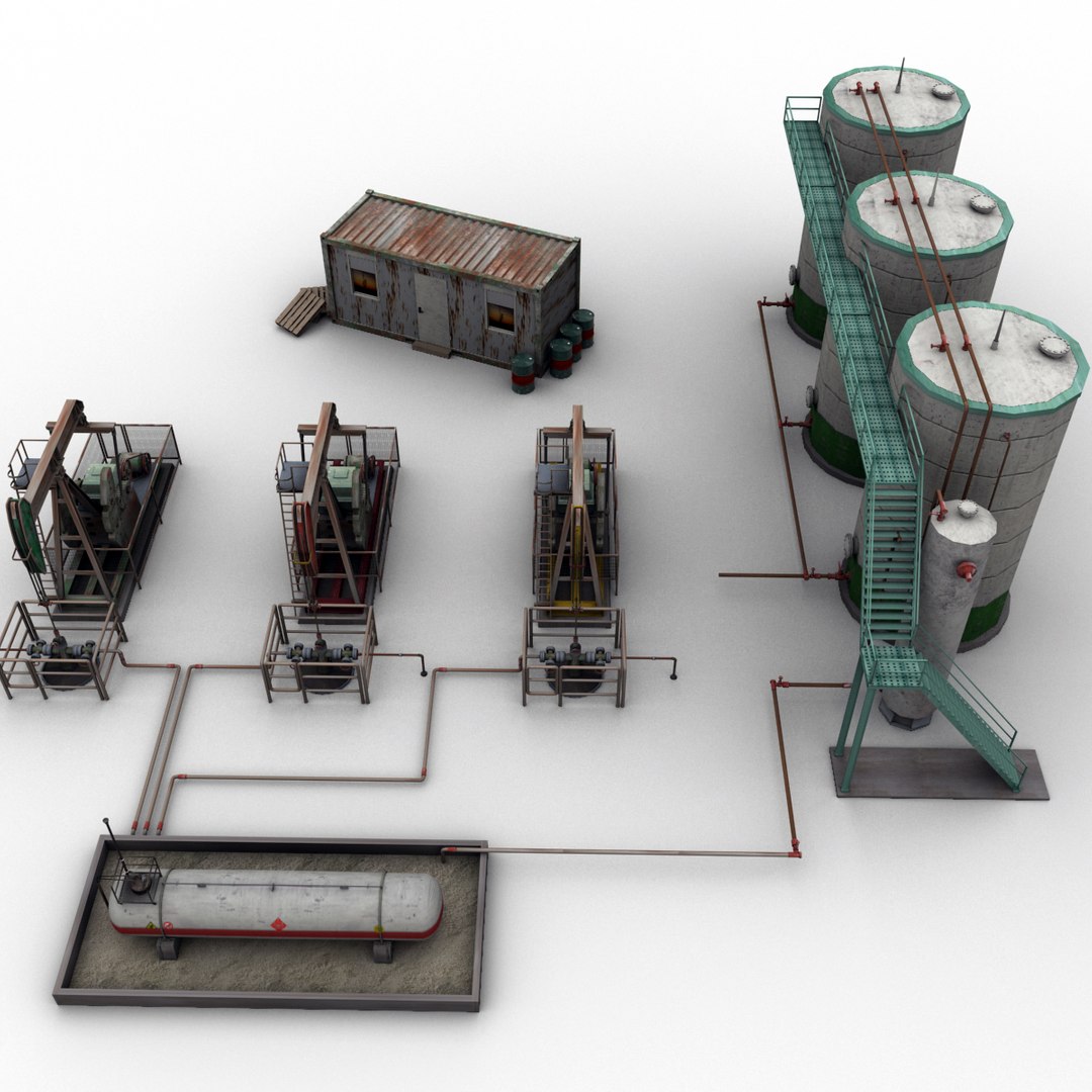 3d Model Oil Field