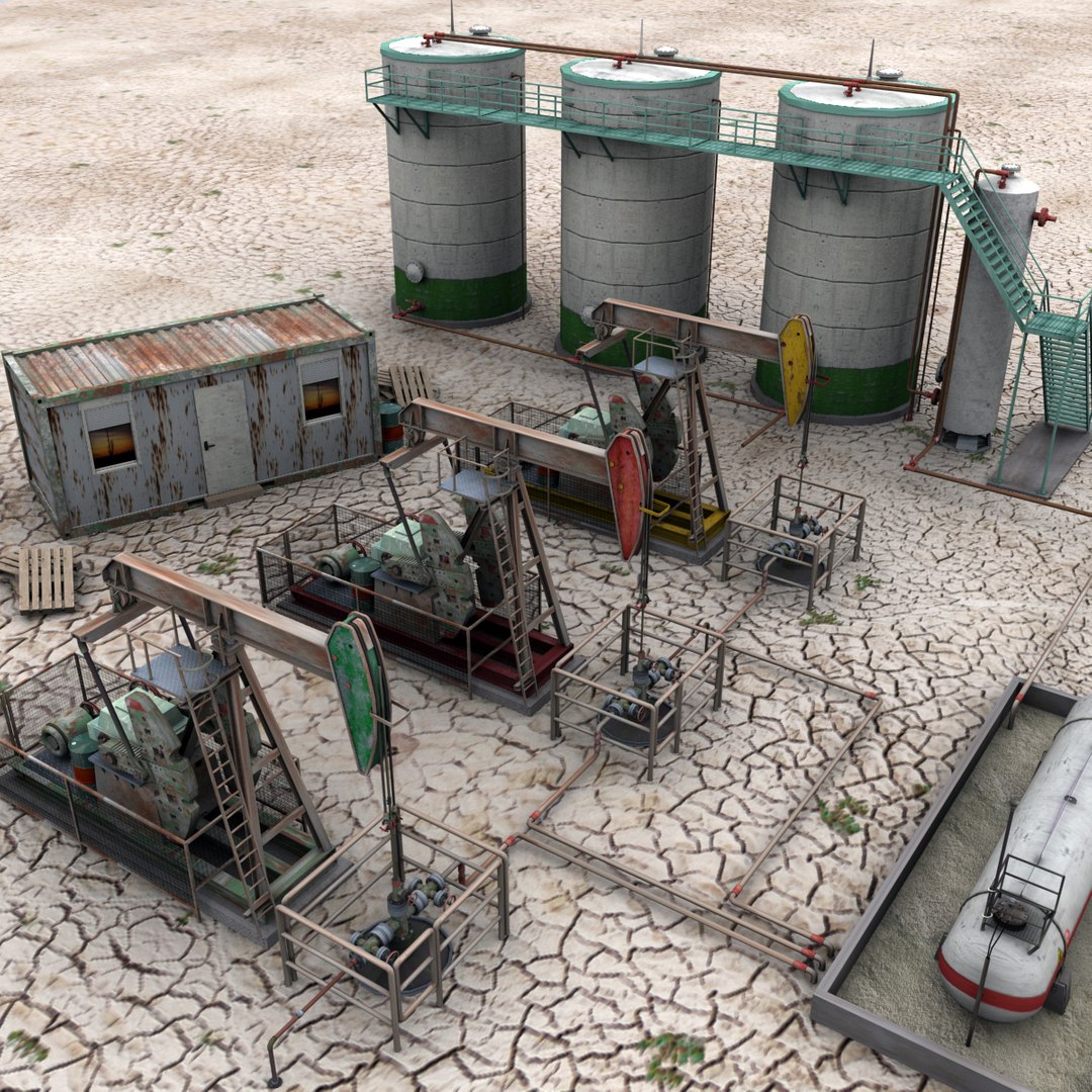 3d Model Oil Field