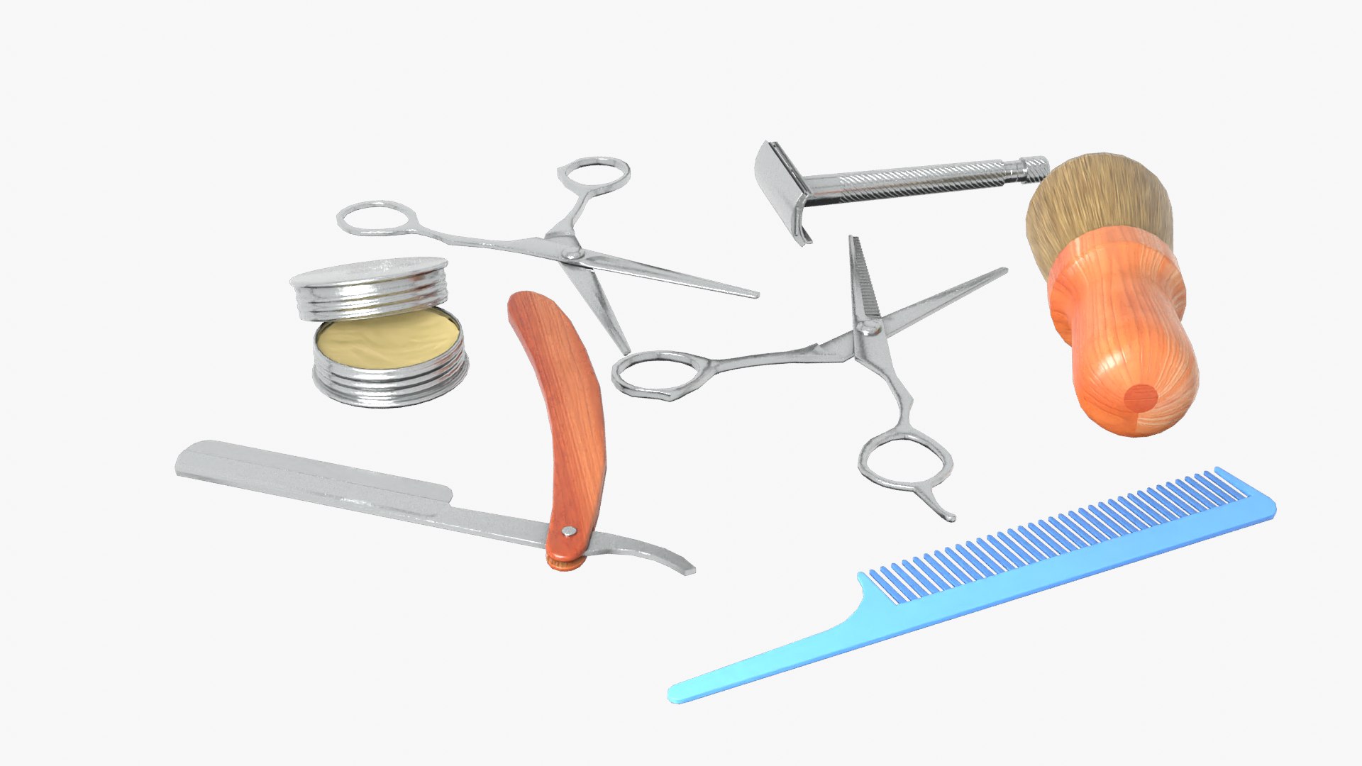 Barber Tools Pack 3D Model - TurboSquid 1903170