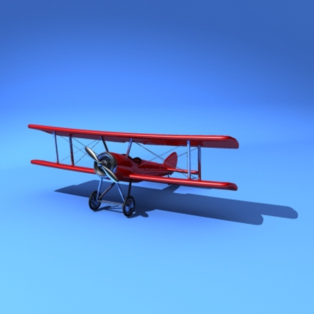 Sopwith Pup Biplane Plane 3d Model