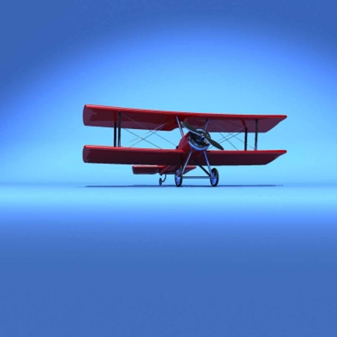 Sopwith Pup Biplane Plane 3d Model