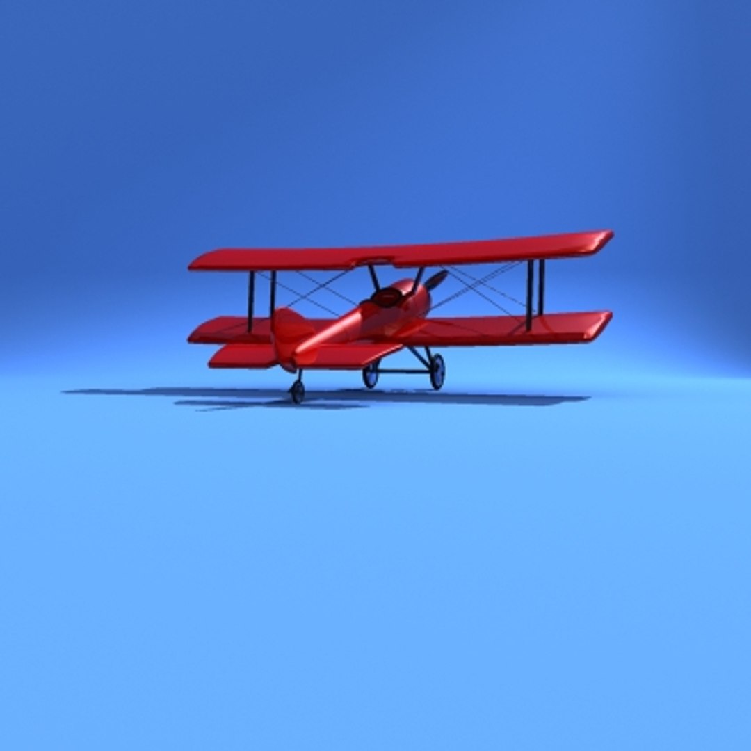 Sopwith Pup Biplane Plane 3d Model