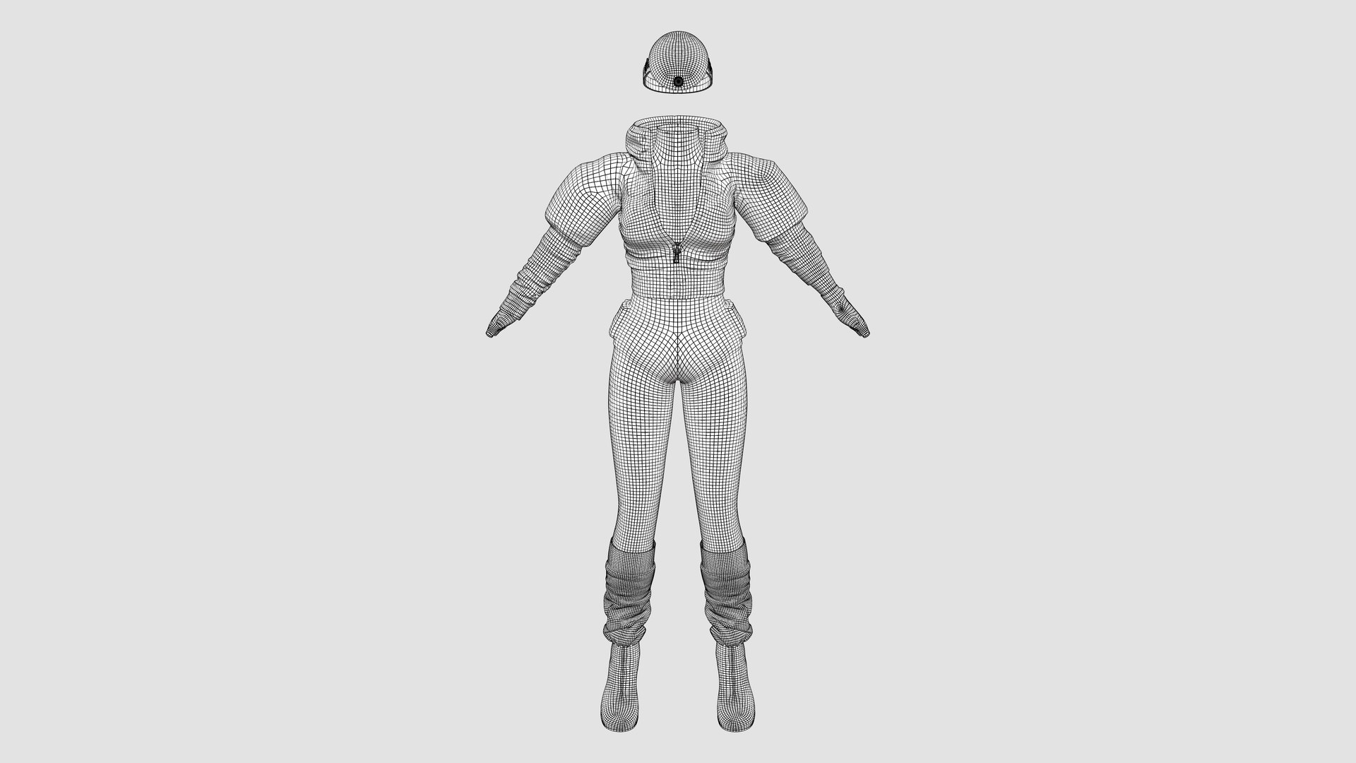 Full Sci-Fi Futuristic Wear Costume Outfit model - TurboSquid 1960654