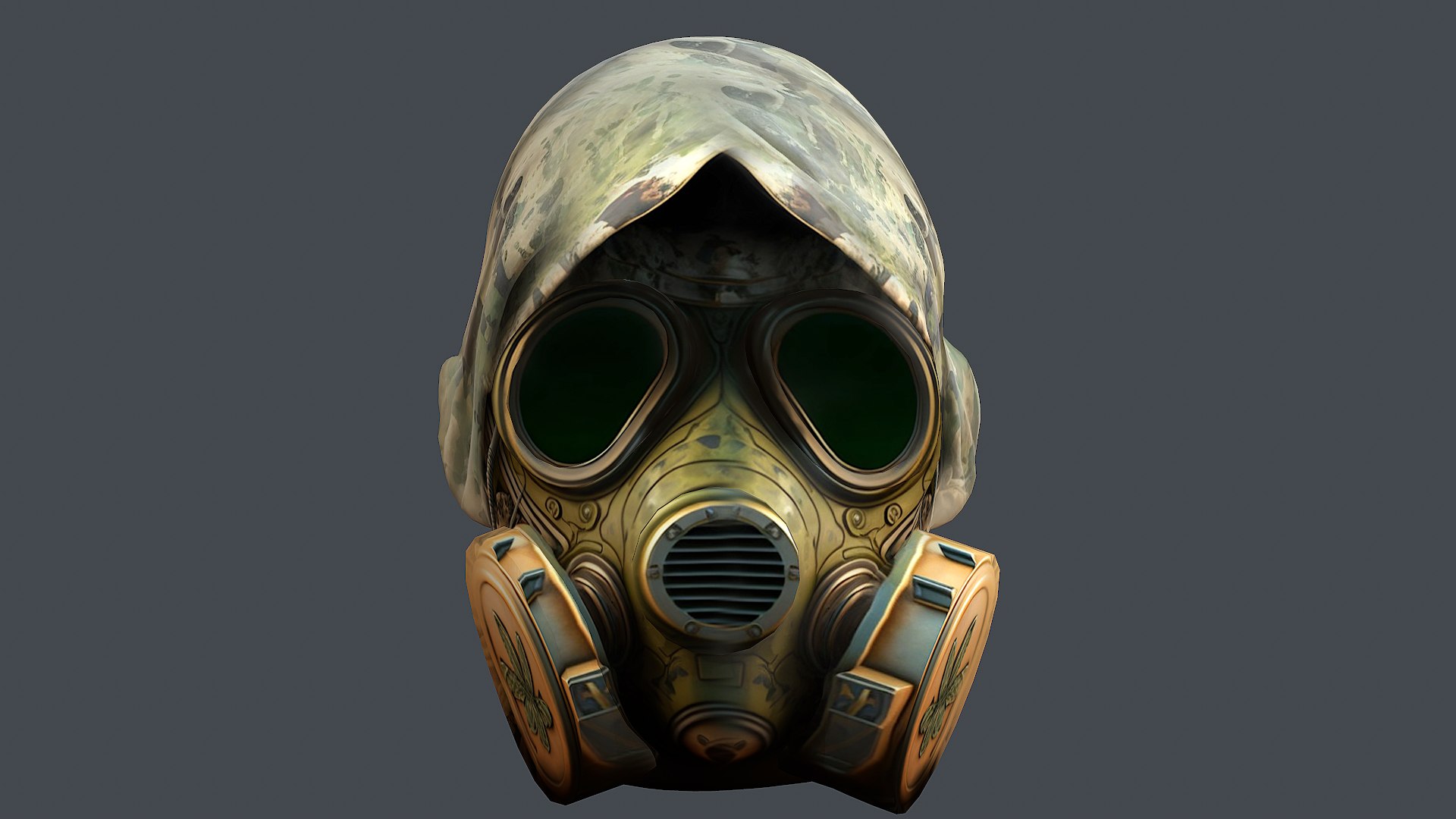 3D модель 3D Gas mask helmet scifi Low-poly character art game space ...