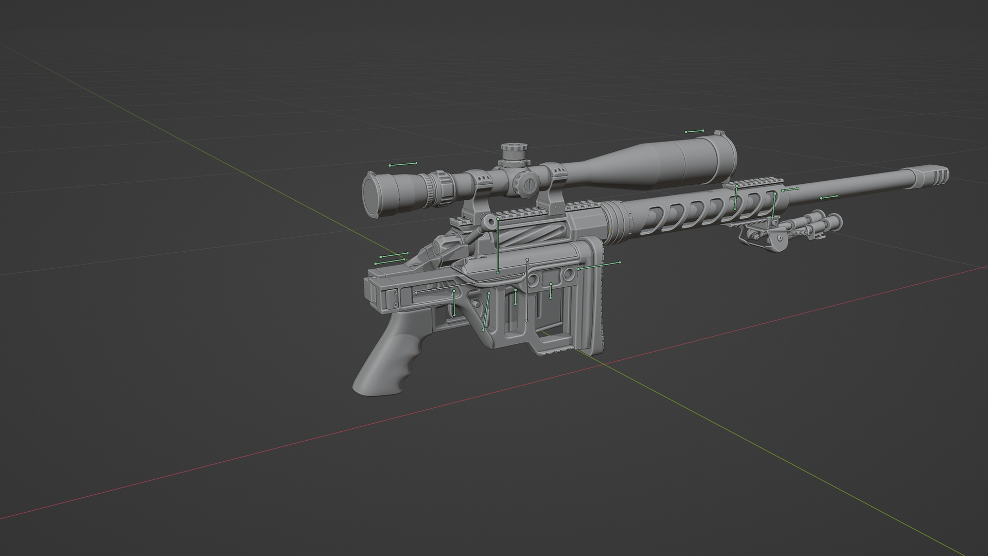 3D Sniper Rifle Lobaev Tsvl8 Stalingrad White - TurboSquid 2117582