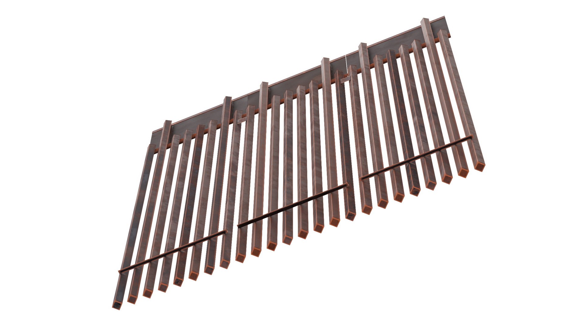 3D Metal Border Wall Model - TurboSquid 1959517