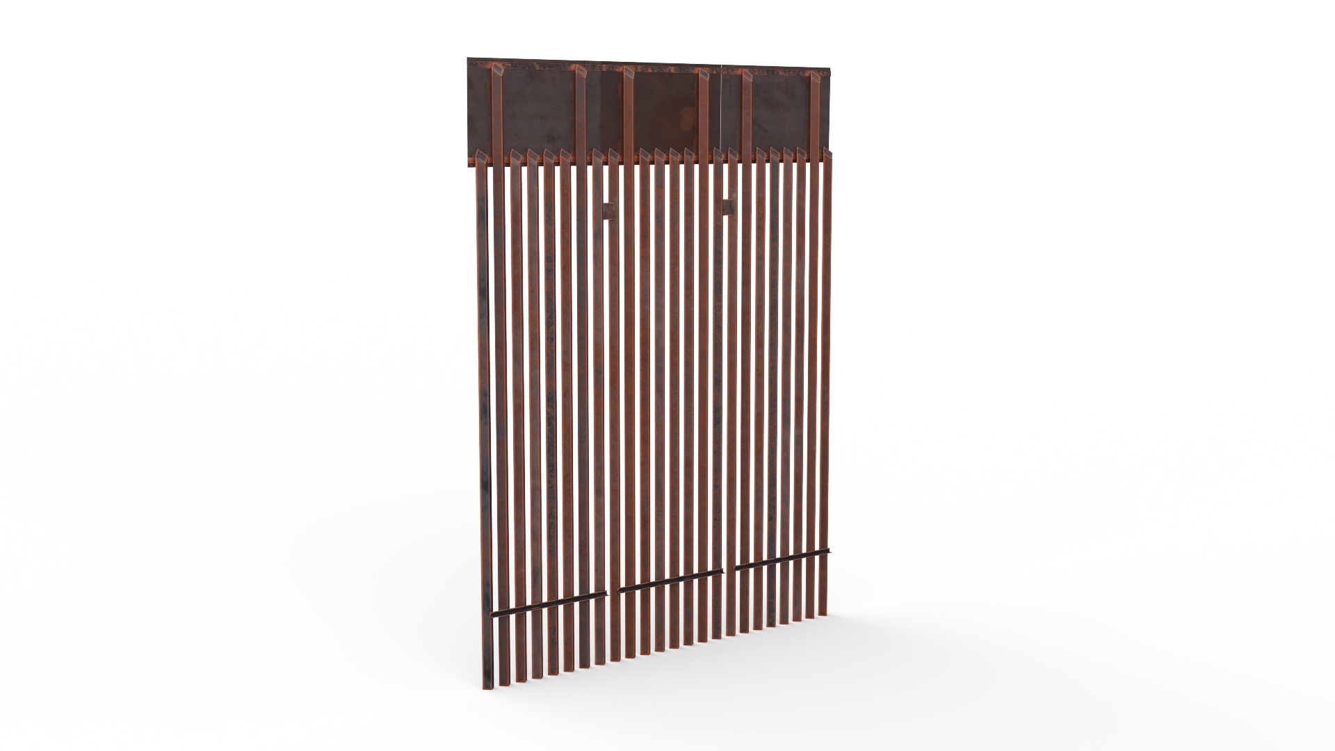 3D Metal Border Wall Model - TurboSquid 1959517
