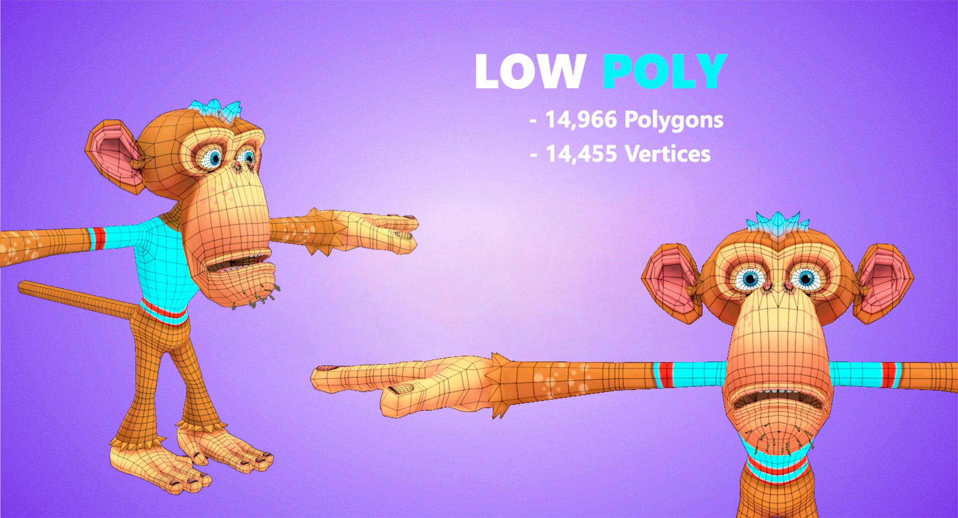 3D Cartoon Monkey Character - TurboSquid 1291690