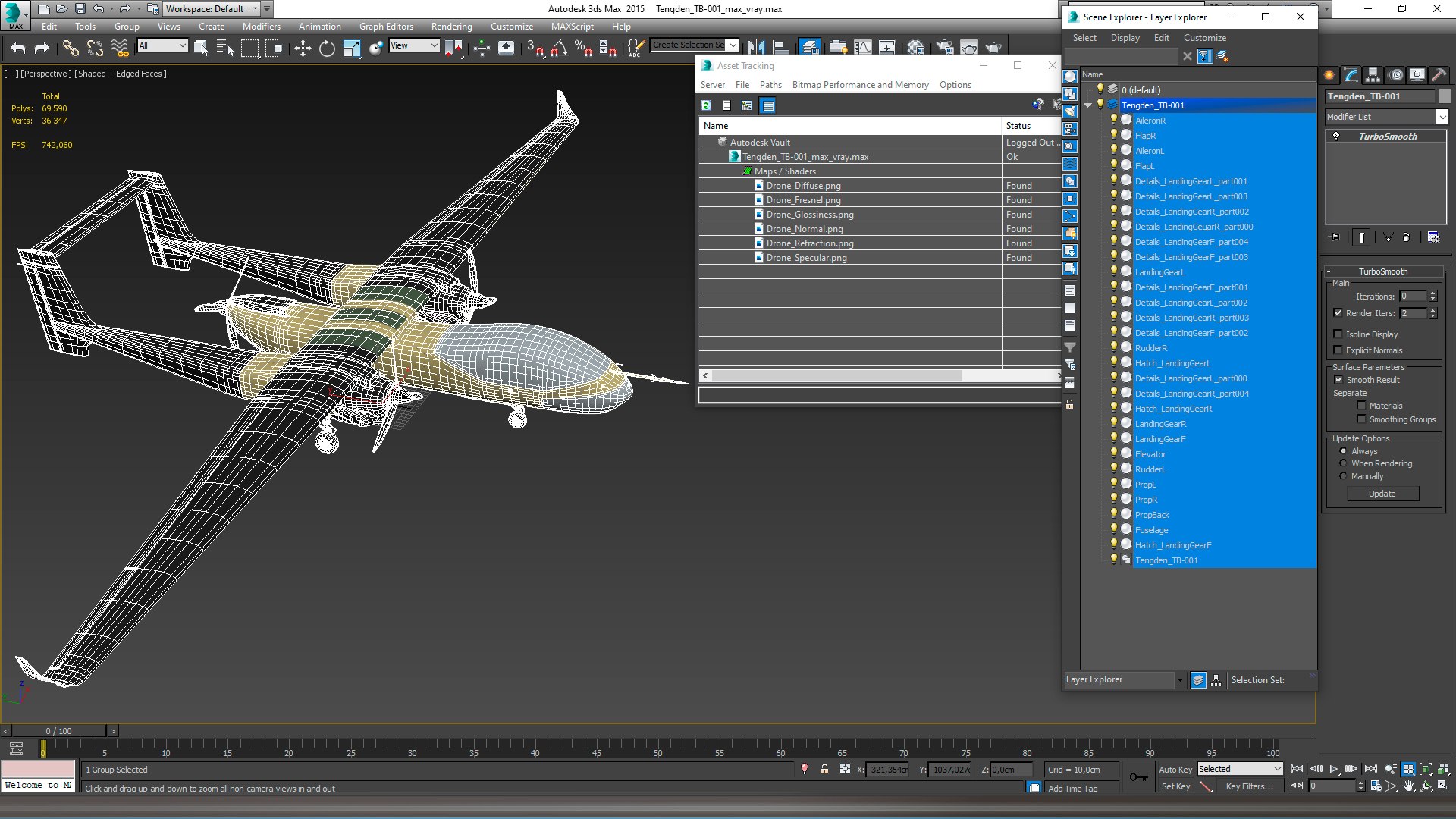 Tengden TB-001 3D model - TurboSquid 2054449