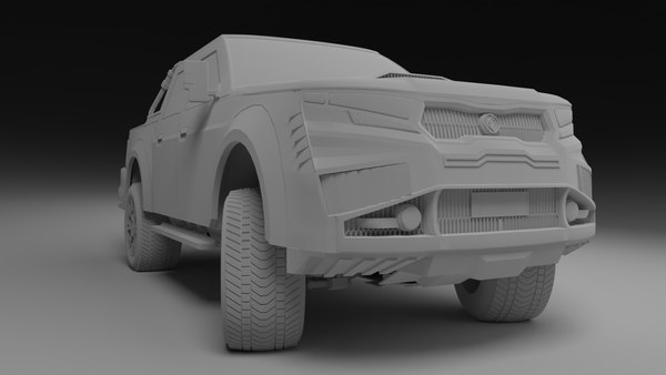 Car pickup model - TurboSquid 1675577
