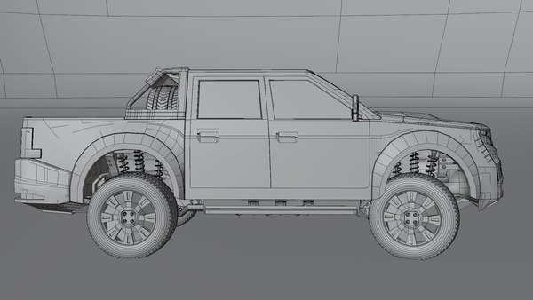 Car pickup model - TurboSquid 1675577