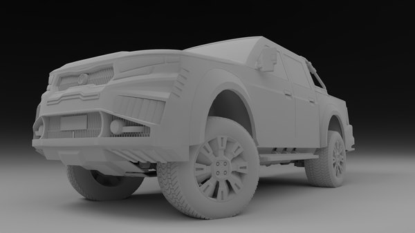 Car pickup model - TurboSquid 1675577