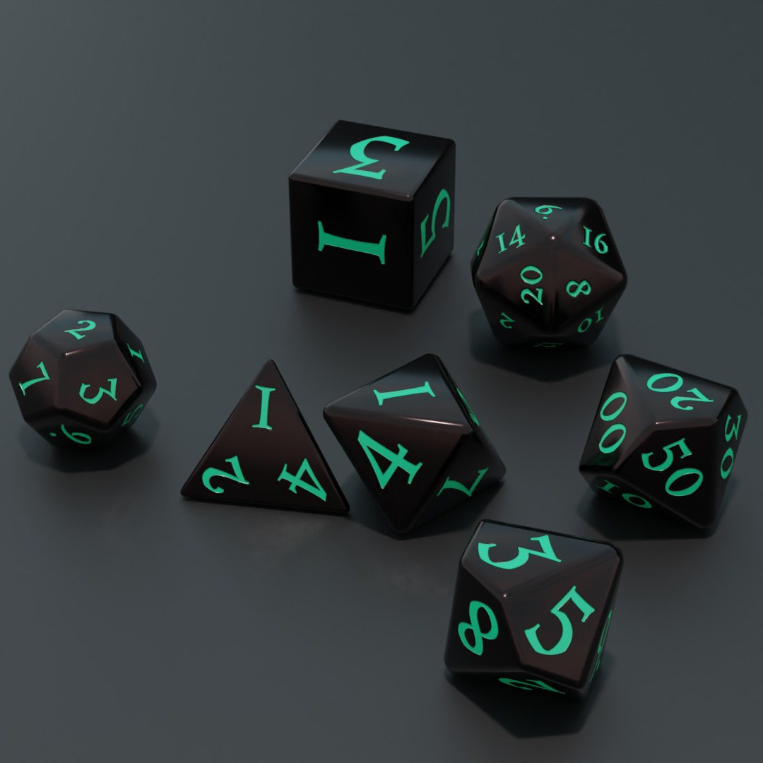 RPG Dice Asset Dark 3D Model - TurboSquid 1748706